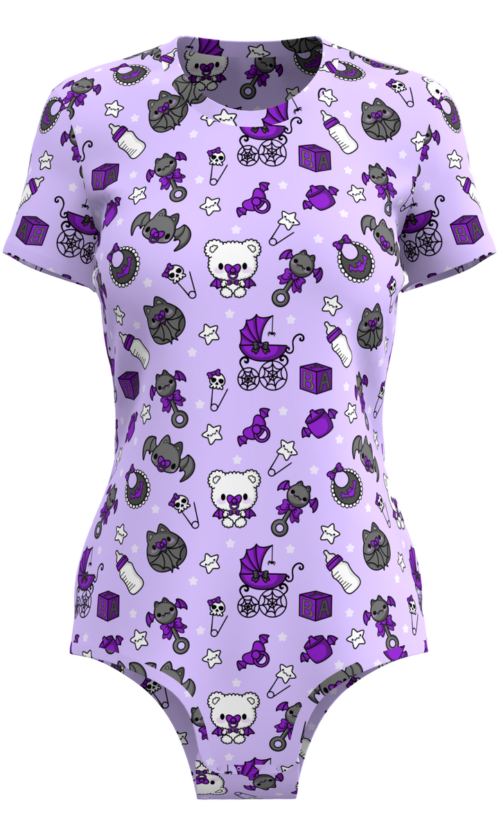 Goth Baby Bats Onesie Lilac– BunnyAF